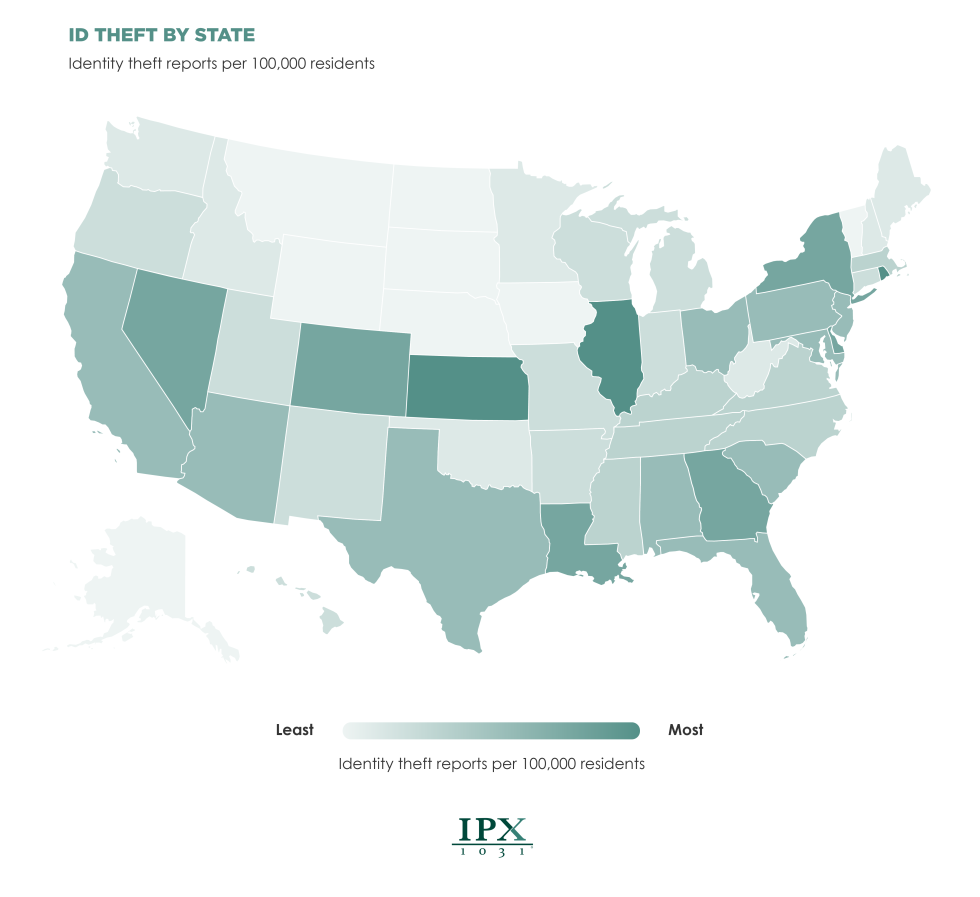 Identity Theft Reports by State: 2022 – IPX1031